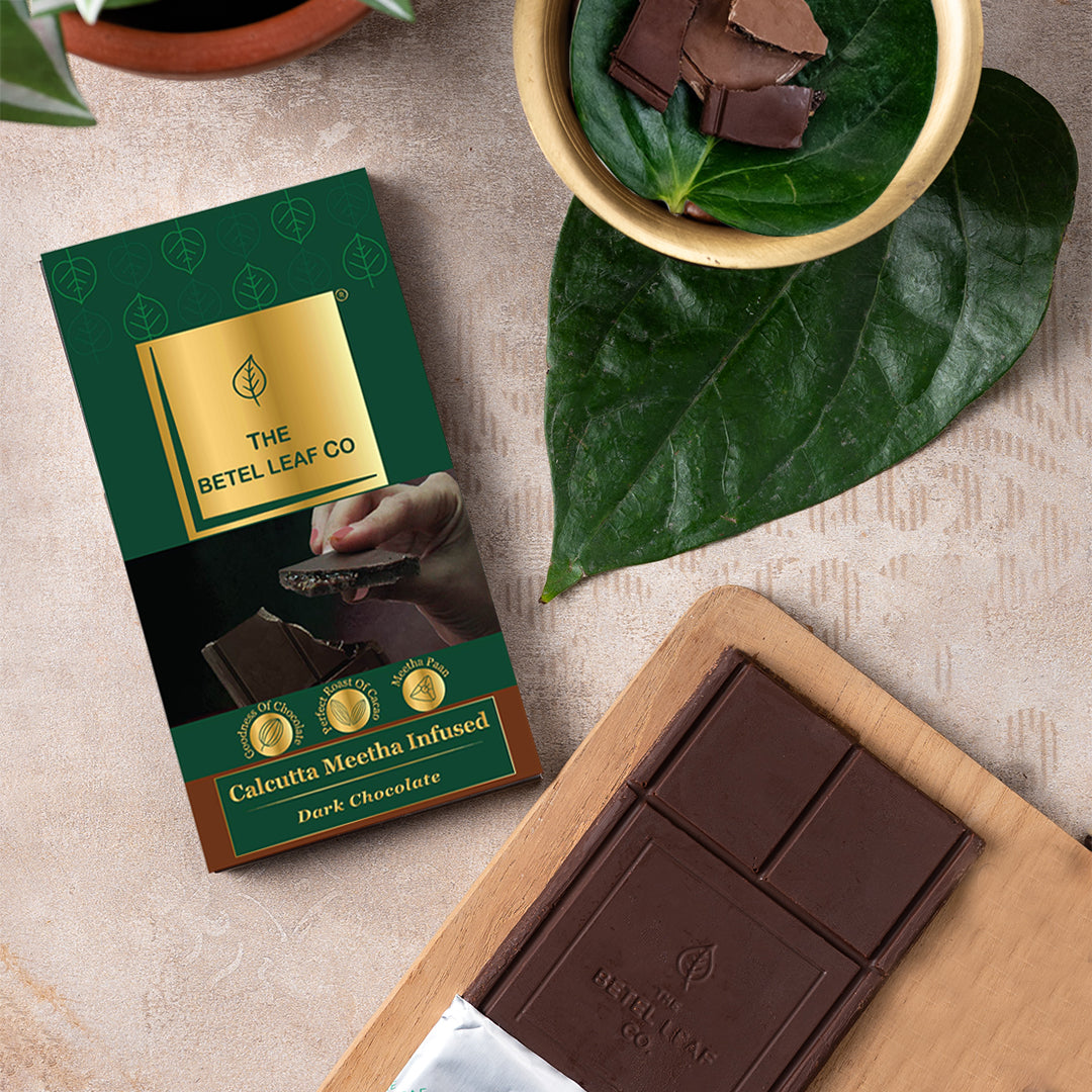 Dark Chocolate Paan Bar (100g) – The Betel Leaf Co (USA)